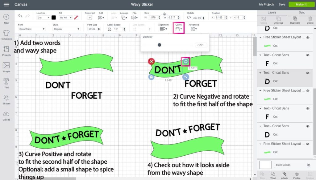 How To Make Stickers With Your Cricut Free Sticker Layout Templates