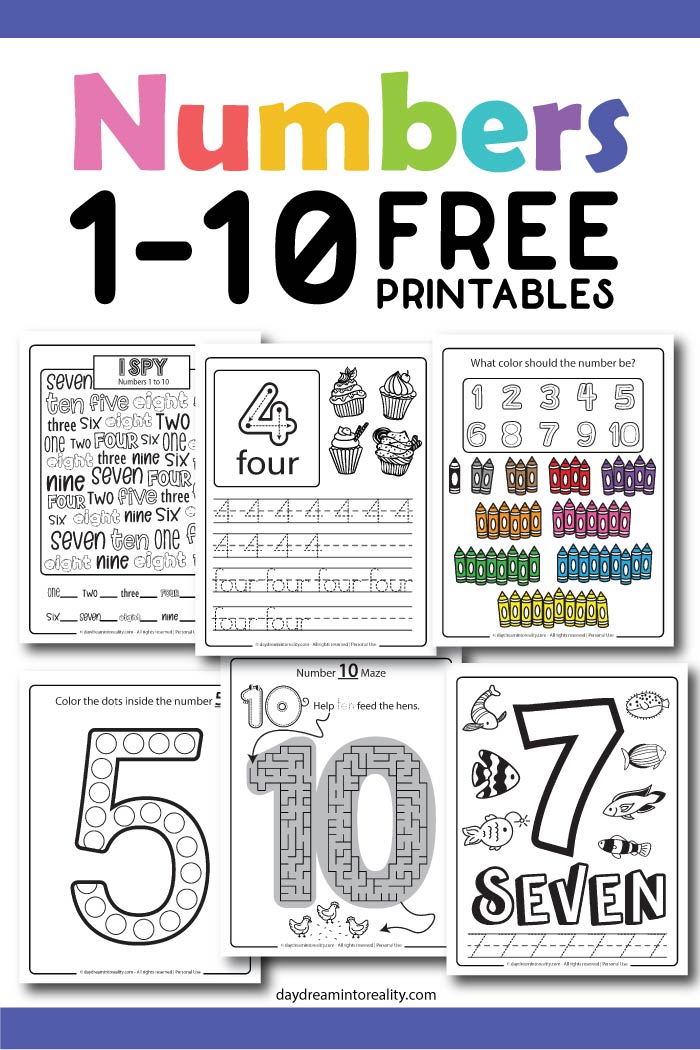 Numbers 1 to 10 Worksheets Free PDF Printables | Tracing, Mazes, Games ...