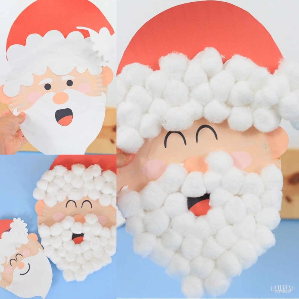 Paper Plate Santa Craft for Kids | Free PDF Template! ~ Daydream Into Reality
