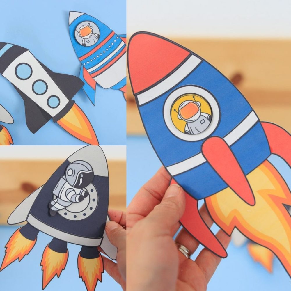 Paper Build a Rocket Craft for Kids | FREE PDF Template! ~ Daydream ...