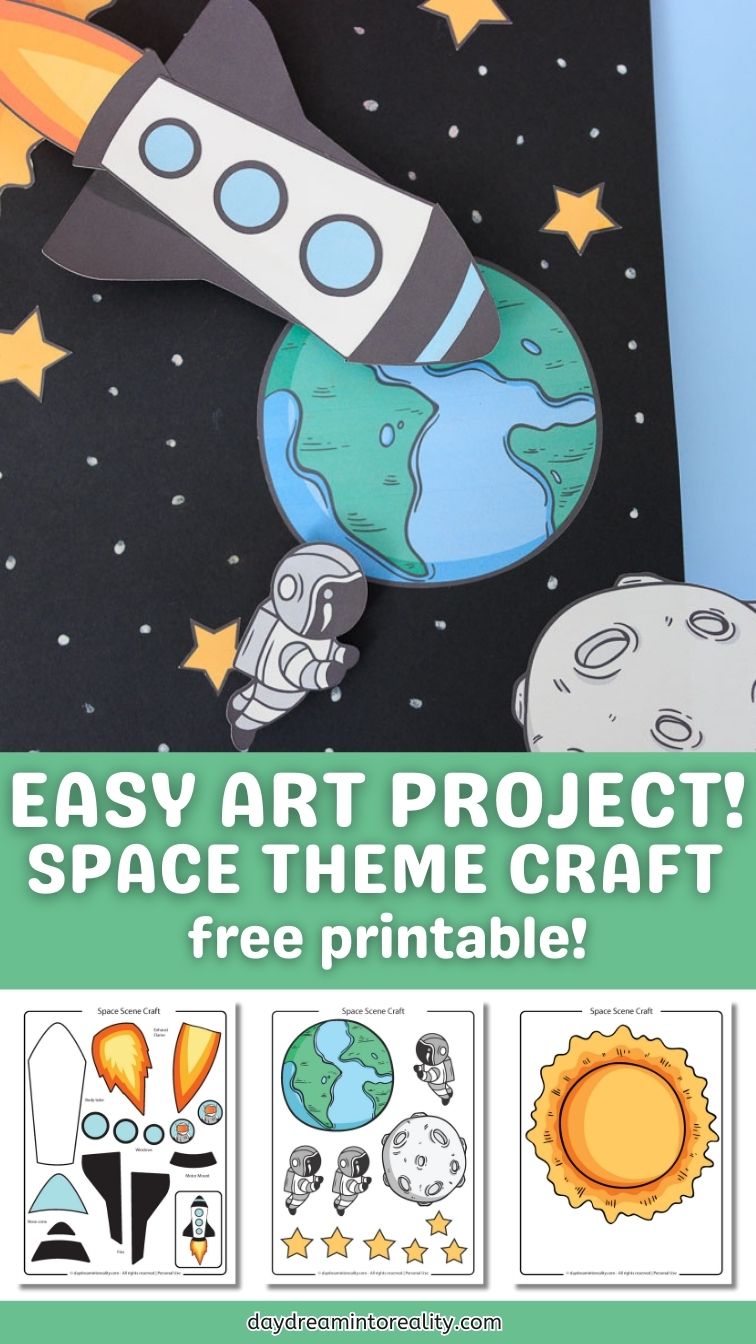 Space Scene Art Project For Kids | FREE PDF Template! – Daydream Into ...