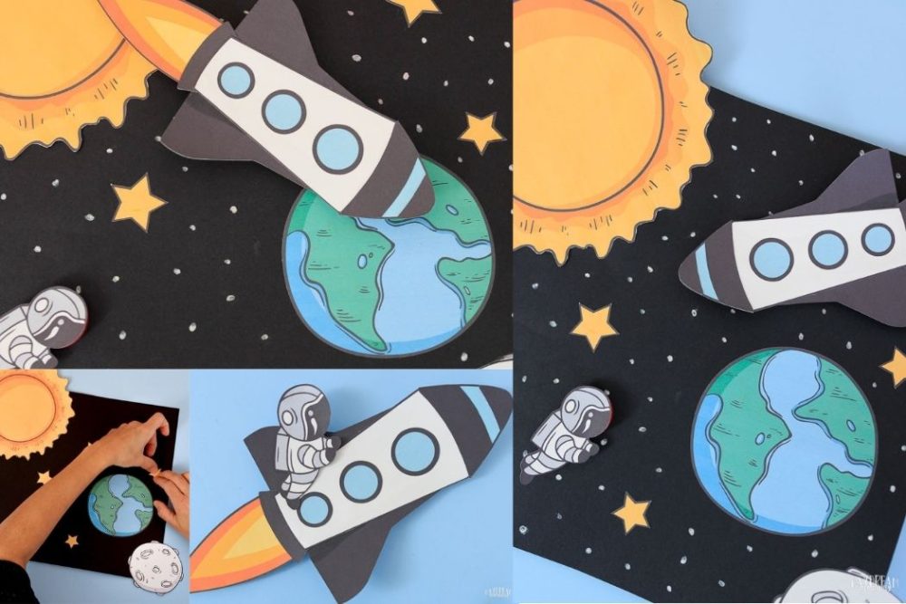 Space Scene Art Project For Kids | FREE PDF Template! – Daydream Into ...