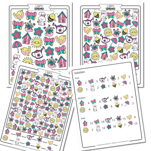 Spring I Spy Free PDF Printable | Easy, Medium, and Hard! ~ Daydream ...