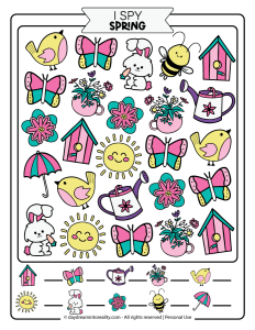 Spring I Spy Free PDF Printable | Easy, Medium, and Hard! ~ Daydream ...