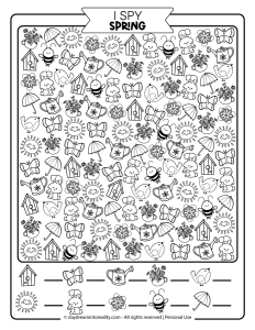 Spring I Spy Free PDF Printable | Easy, Medium, and Hard! ~ Daydream ...