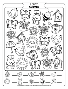 Spring I Spy Free PDF Printable | Easy, Medium, and Hard! ~ Daydream ...