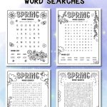Spring Word Search Free PDF Printables | 6 Levels of Difficulty ...